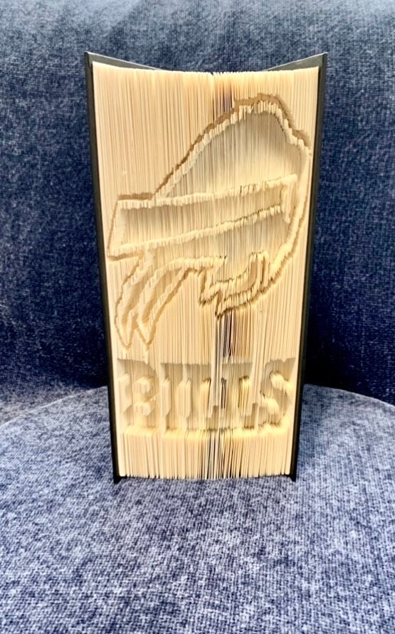 Buffalo Bills Folded Book Art Football Fan Gift Personalized Gift NFL ...