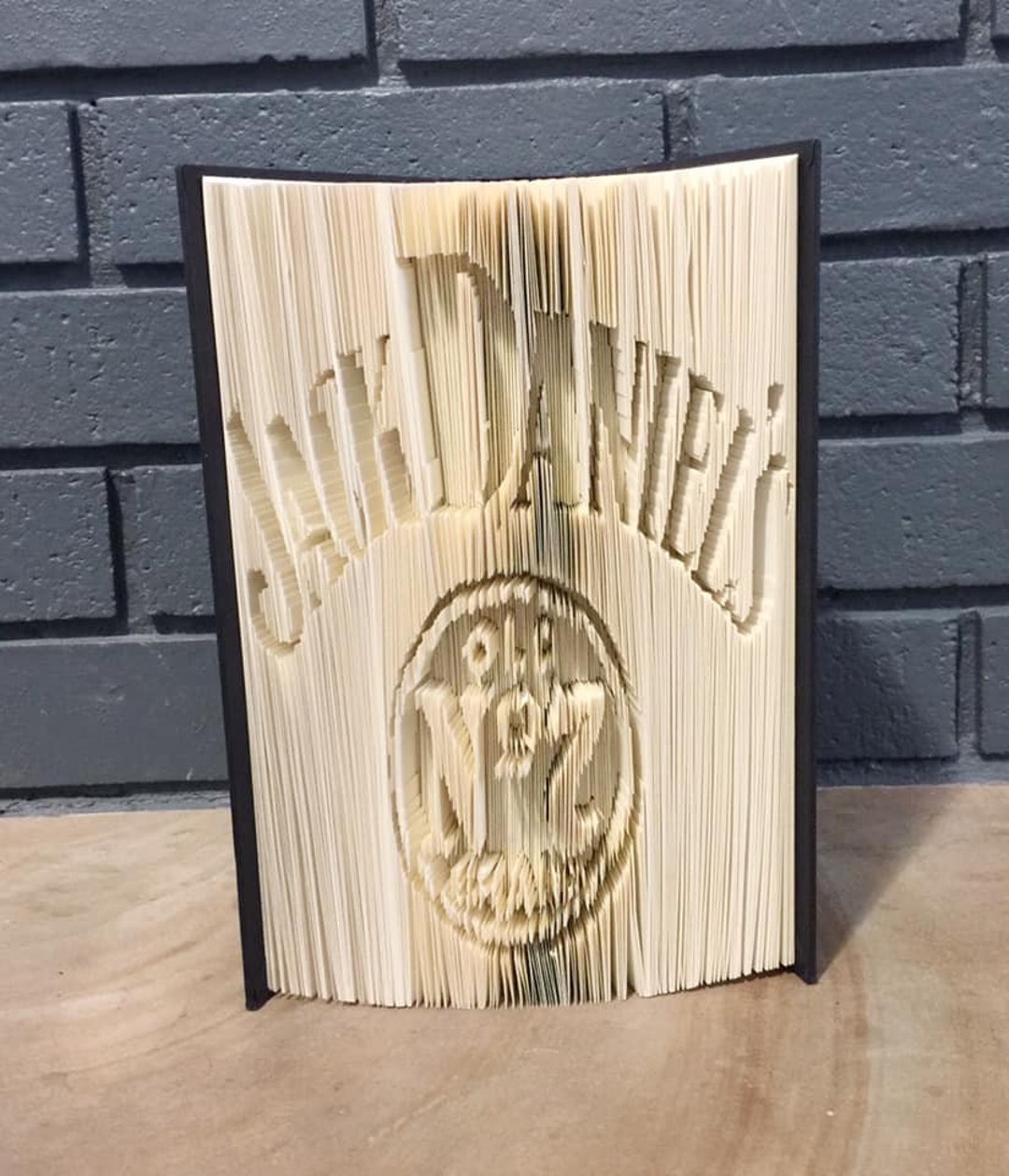 Jack Daniels Folded Book Art - Whiskey Lover Gift - Personalized Gift ...