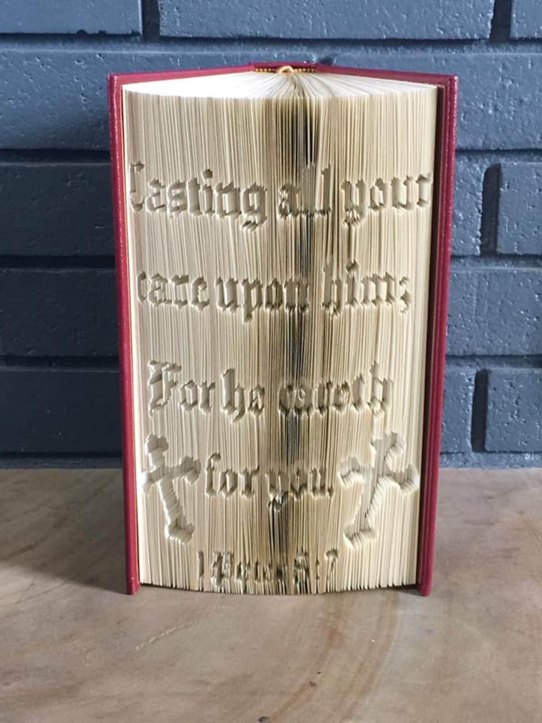Bible Verse Folded Book Art - Personalized Gift - Unique Gifts - Book ...