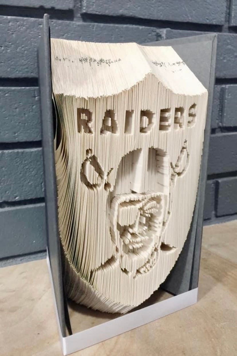 Oakland Raiders Folded Book Art - Football Gift - Raiders Gift - NFL ...