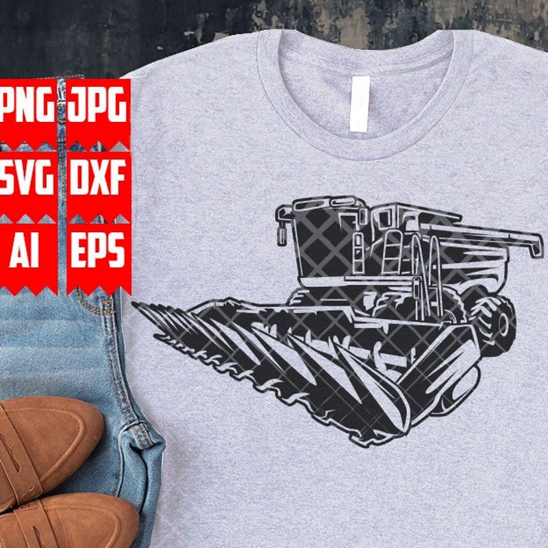 Farm Combine Svg - Etsy