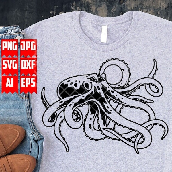 Kraken Svg - Etsy