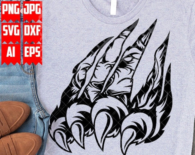 Lion Scratch Theme Svg | Lion Claws Clipart | Wild Scratch Cut File ...