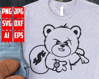 Moneybag Teddy Svg - Etsy
