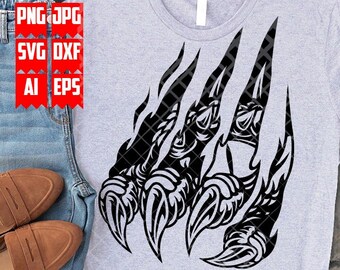 Dragon Claw Svg | Claws Clipart | Dragon Scratches Cut File | Claw ...