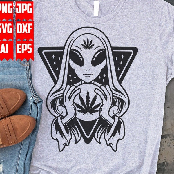 Rasta Alien Svg - Etsy