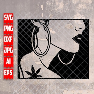 Sexy Girl Smoking Weed Svg Cannabis Cut File Stoner Chick Svg Rolling ...