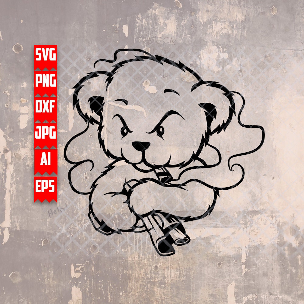 Gangster Teddy With Gun Svg Hooligan Svg Teddy Bear Svg - Etsy Australia