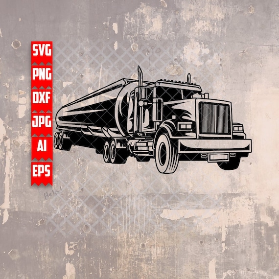 Oil Tanker Truck Svg Oiler Transport Vehicle Clipart Oil - Etsy