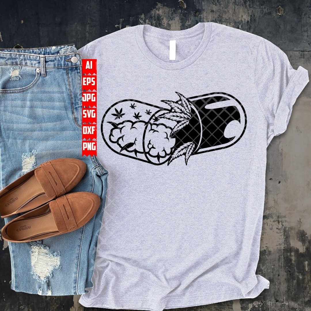 Weed Pill Svg Kush Clipart 420 Shirt Png Rasta Medicine Dxf High Drug ...