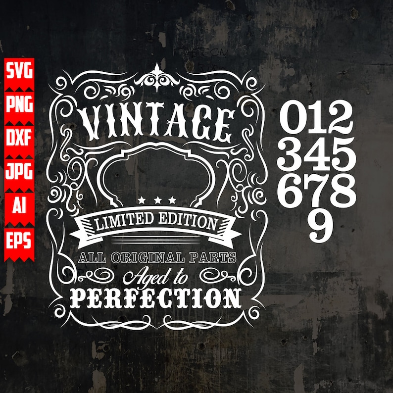 Custom Your Birth Year Svg Vintage Svg Aged to Perfection - Etsy