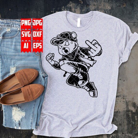 Gangster Teddy Bear Middle Finger Svg Teddy Svg Gangster - Etsy