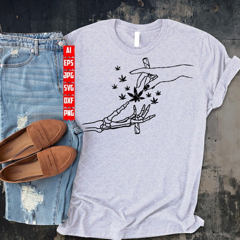 Hand Smoking Joint Svg Pass Puff Clipart Dope Stoner 420 T-shirt Png ...