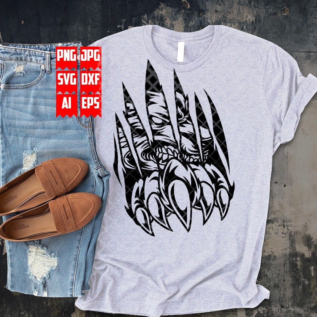 Scratch Claw Wolf Svg | Animal Claw Clipart | Wolf Scratch Cut File ...