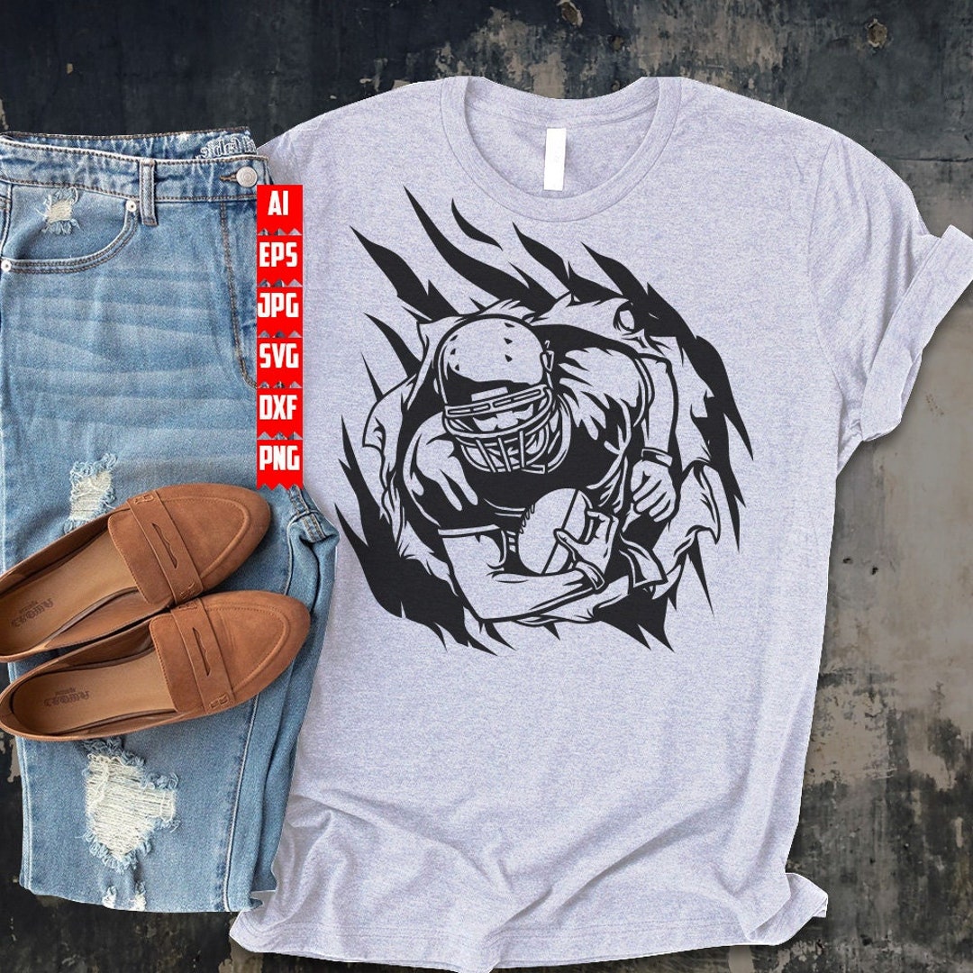 Football Player Scratch Svg | Sports Dad Cutfile | Game Day Fan Shirt ...