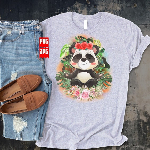 Cutest Panda Meditate PNG for Sublimation Panda Png - Etsy