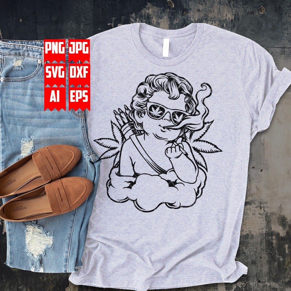Weed High Angel Smoking Joint Svg Files Smoking Weed Angel - Etsy Ireland