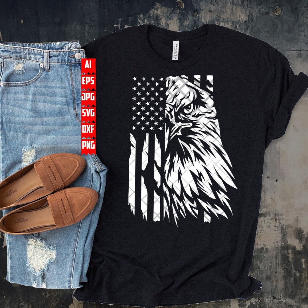 US Patriotic Eagle Svg | USA Flag Clipart | American Big Bird Cutfile ...