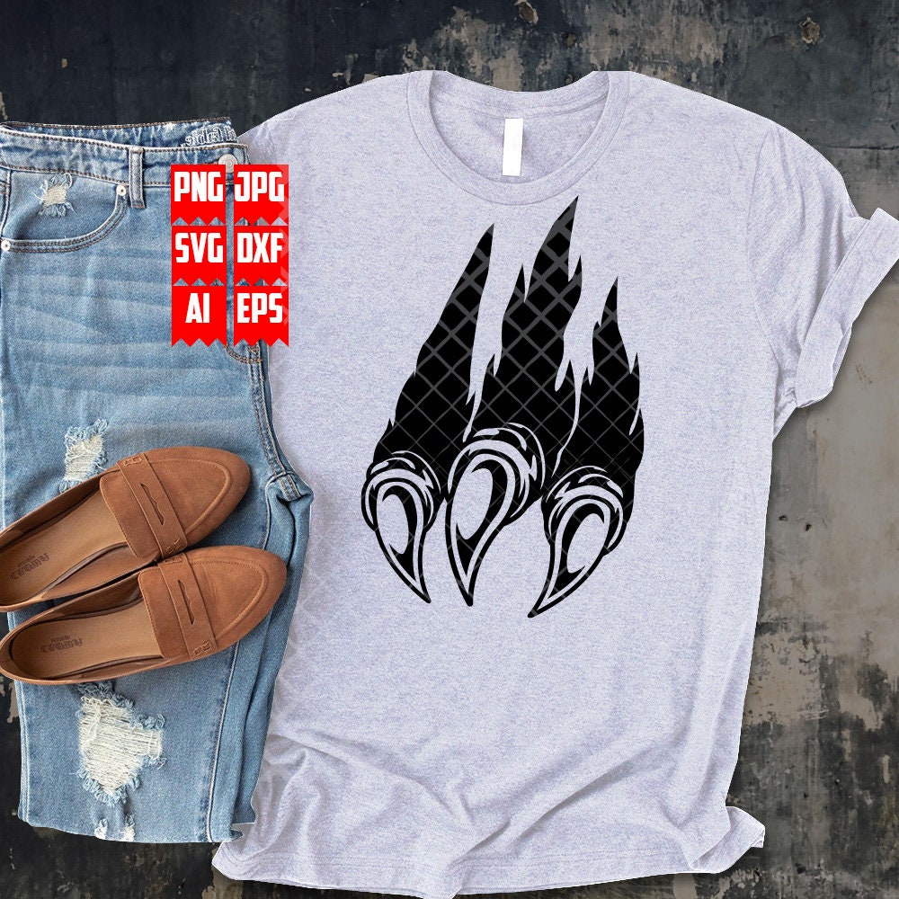 4 Scratch Claw Svg Animal Claw Clipart Bear Teddy Scratch - Etsy