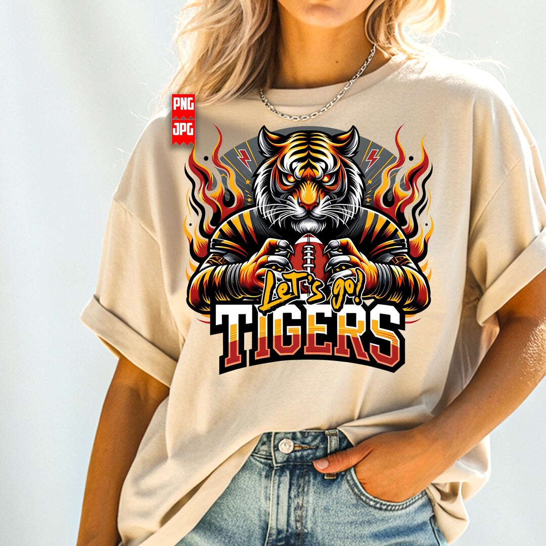 Let's Go Tigers Football Png | Mascot Football Png | Football Team ...
