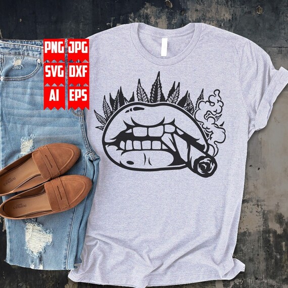 Sexy Lips With Blunt Svg Rasta Weed Life Clipart 420 | Etsy