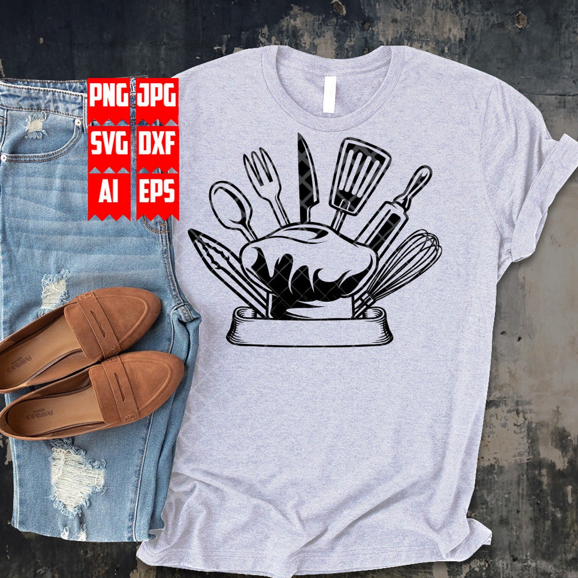 Chef Tools Svg Head Cook Dad Gift Idea Dxf Cooking Clipart - Etsy