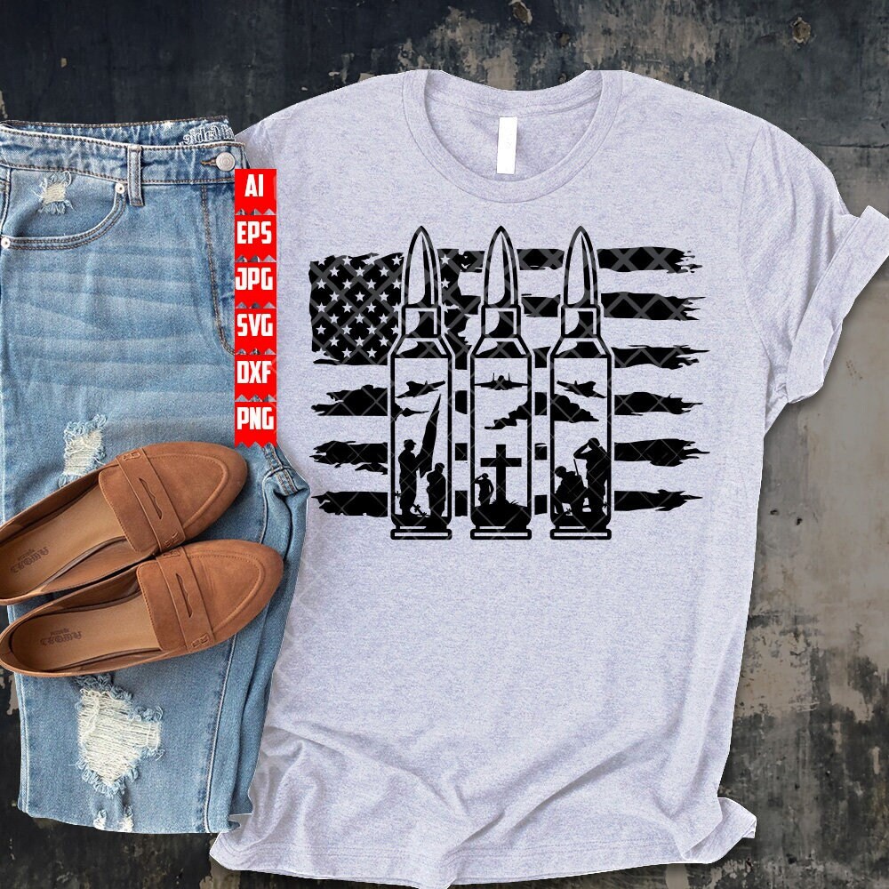 US Bullets Veteran Cross Svg | US Army Combat Clipart | Military Dad ...