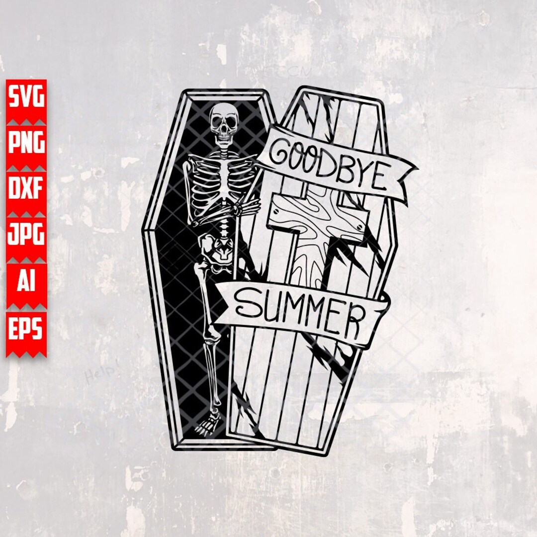 Goodbye Summer Svg Files | Skull Svg | Halloween Svg | Halloween Png ...