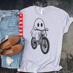 Ghost in Bike Svg | Horror Biker Clipart | Creepy Cute Rider Cutfile ...