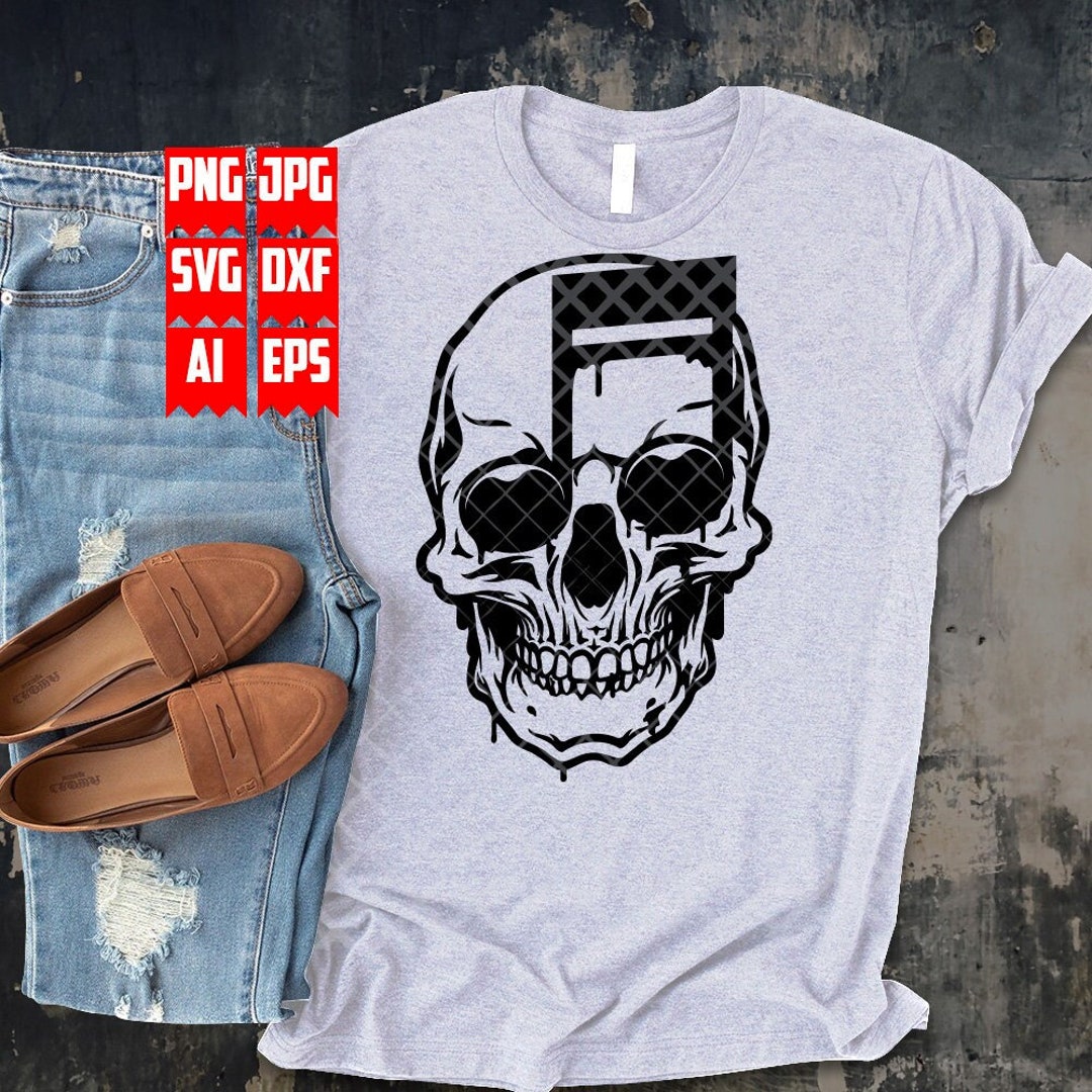 Skull Note Svg Files | Skull Svg | Note Svg | Music Svg | Rocker Svg ...