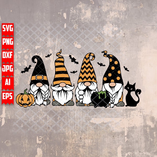 Halloween Gnome Svg - Etsy