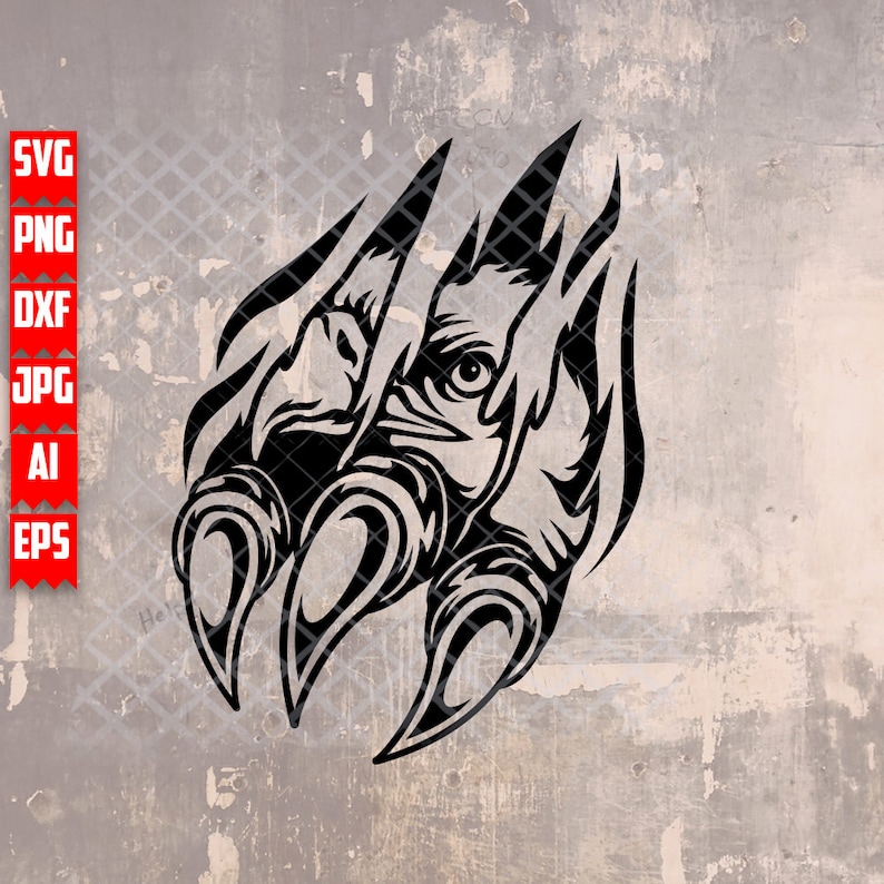 Scratch Claw Eagle Svg | Animal Claws Clipart | Big Bird Scratch Cut ...