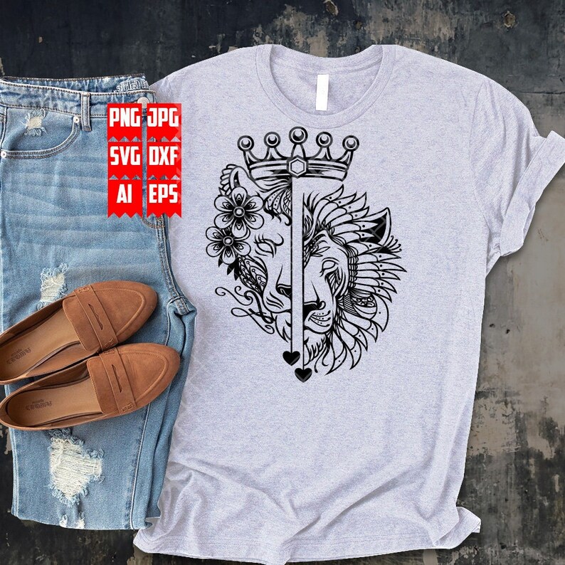 Lion King Queen Abstract Svg | Safari Animal Clipart | Wild Life Dxf ...