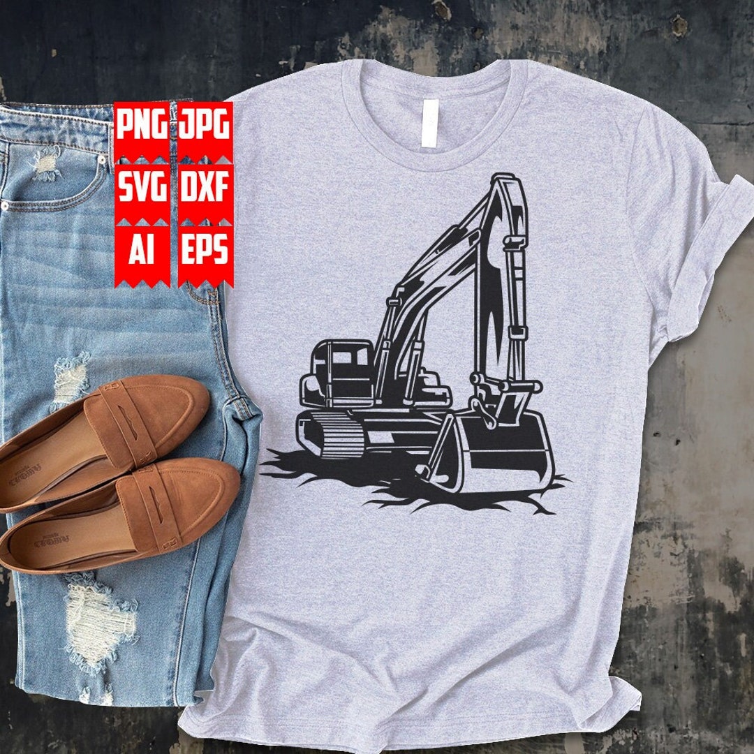 Excavator Svg Files | Construction Svg | Excavator Png | Excavator Png ...
