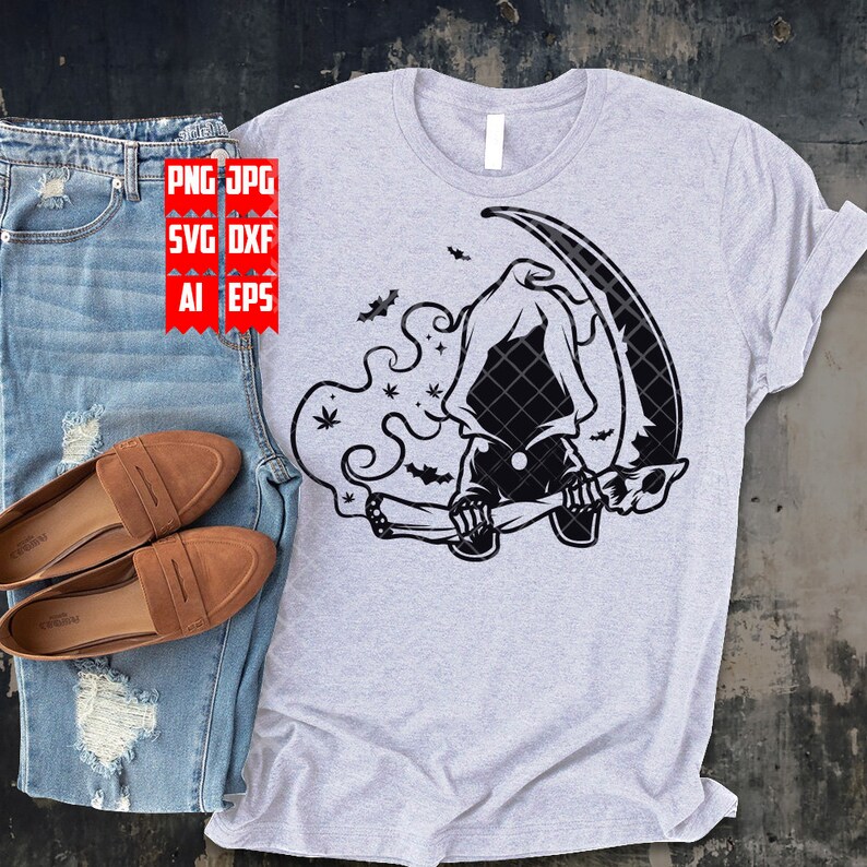 Weed Reaper Svg High Life Clipart Rasta 420 Smoking Joint - Etsy