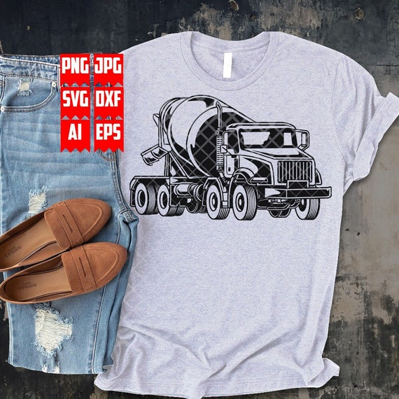 Cement Truck Mixer Svg Concrete Mixer Svg Mixer Truck Svg - Etsy