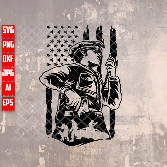 US Policeman Scene Svg Police Officer Clipart Law Enforcer - Etsy