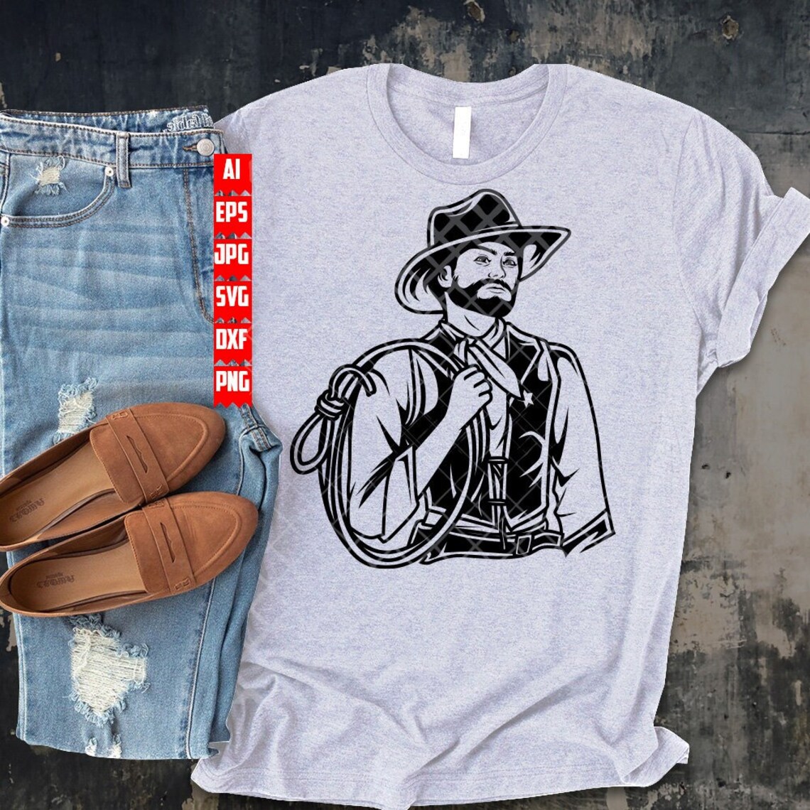 Svg cow-boy | Clipart de cow-boy occidental | Fichier de coupe de cow ...