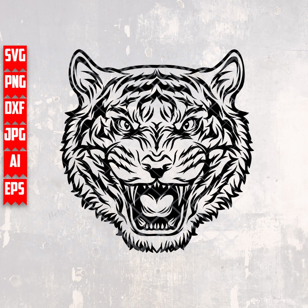 Tiger Head Svg | Roar Clipart | Wild Animal Cutfile | Zoo Crew Shirt ...