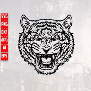 Tiger Head Svg | Roar Clipart | Wild Animal Cutfile | Zoo Crew Shirt ...
