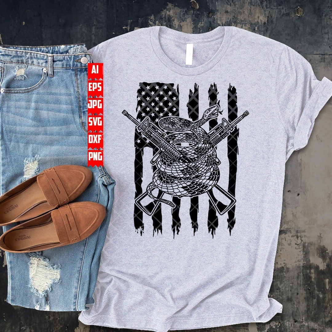 Rattle Snake in Machine Gun | 2nd Amendment Png | Military Svg | US ...