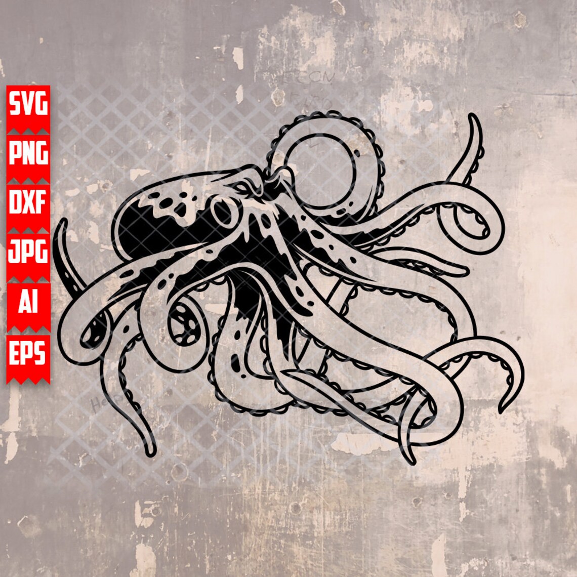 Octopus Svg Files | Octopus Png | Sea Animal Png | Sea Creature Png ...