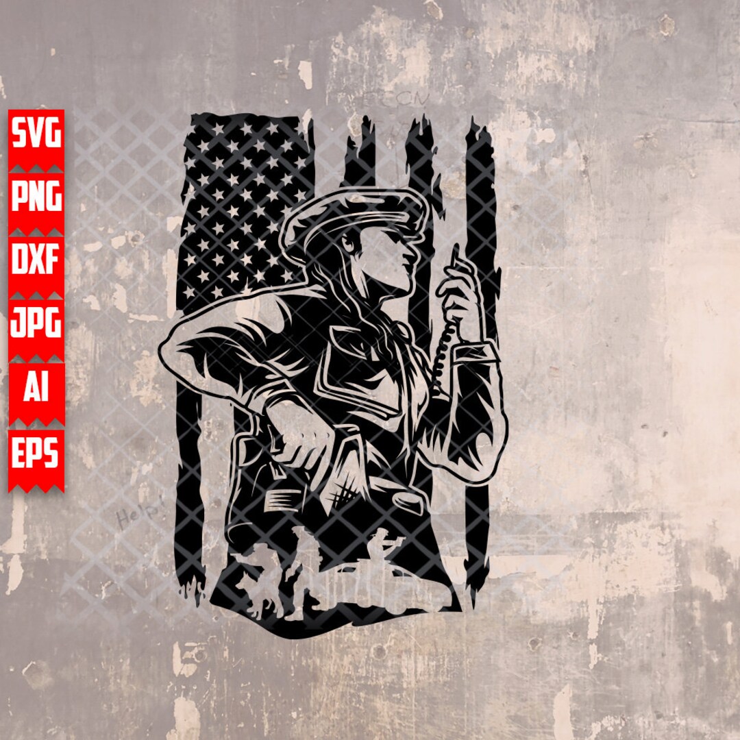US Policewoman Scene Svg | Police Officer Clipart | USA Law Enforcer on ...