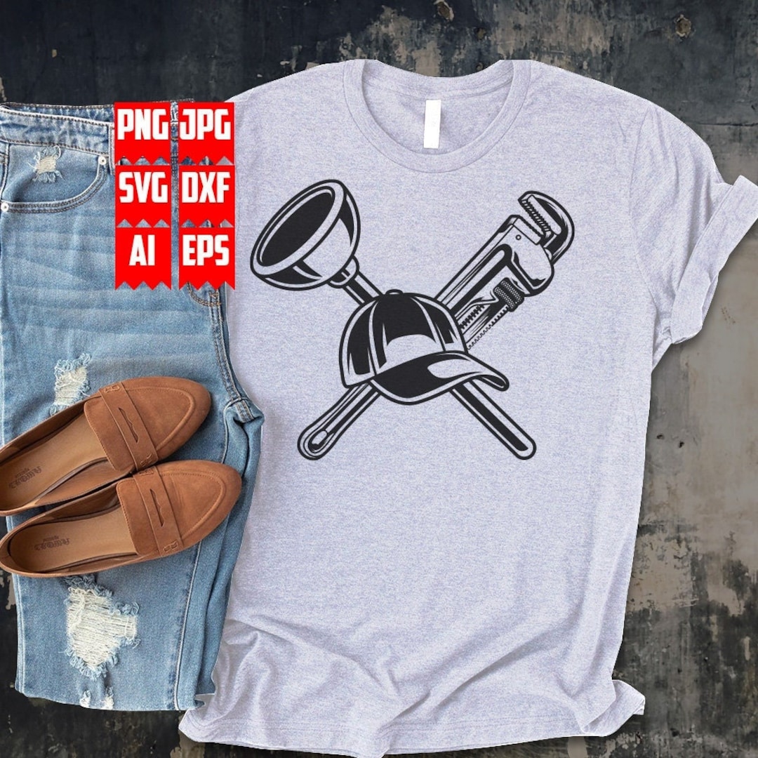 Plumber Tools Svg Pipe Fitter Clipart Repair Dad Dxf Plumbing Monogram ...
