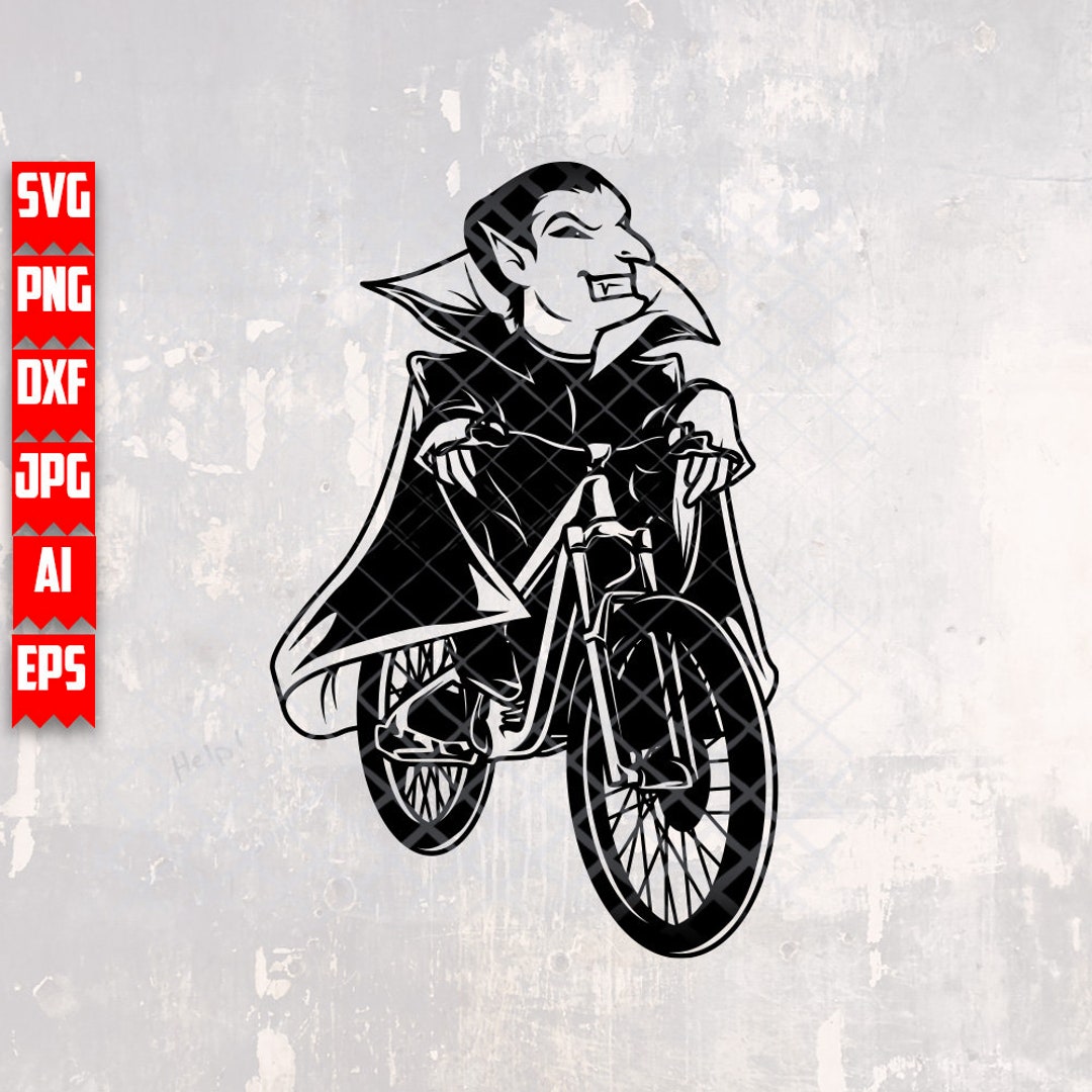 Dracula Biker Svg | Haunted Mascot Clipart | Hippie Horror Bike Rally ...