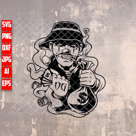 Bandit Man Svg Mafia Clipart Gangster Cut File Hipster - Etsy