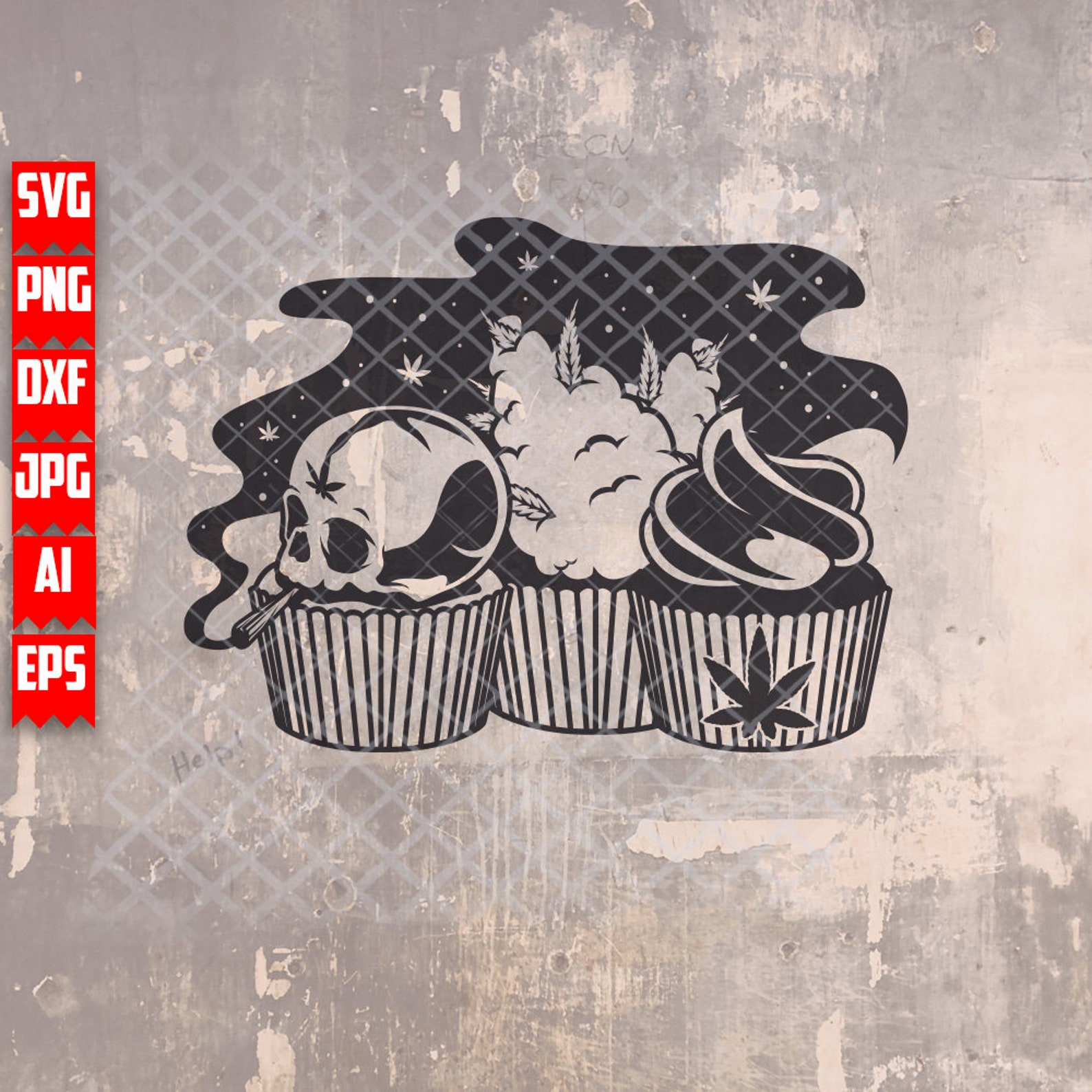 Space Cupcakes Weed Svg Weed Svg Cannabis Svg Smoking - Etsy