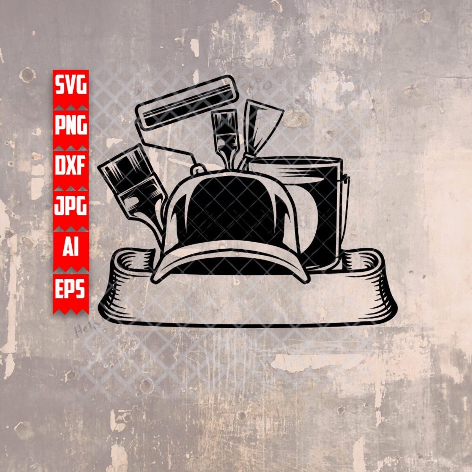 Painter Tools Svg Painting Service Logo Dxf Painter Dad - Etsy