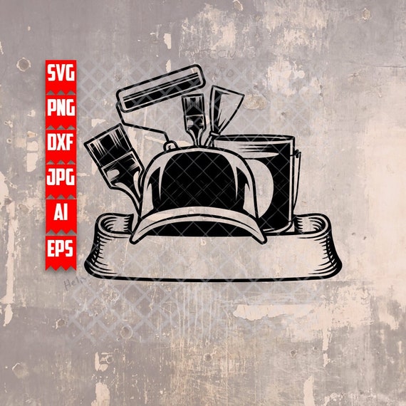 Painter Tools Svg Painting Service Logo Dxf Painter Dad - Etsy