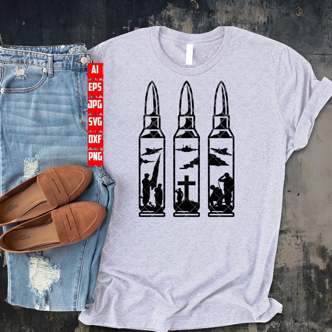 Bullets Veteran Cross Svg | US Army Combat Clipart | Military Dad ...